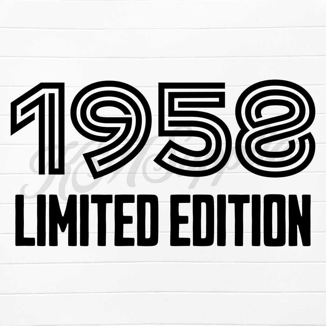 1958 Svg Png, 1958 Limited Edition Svg, 1958 Limited Edition Png, 1958 ...