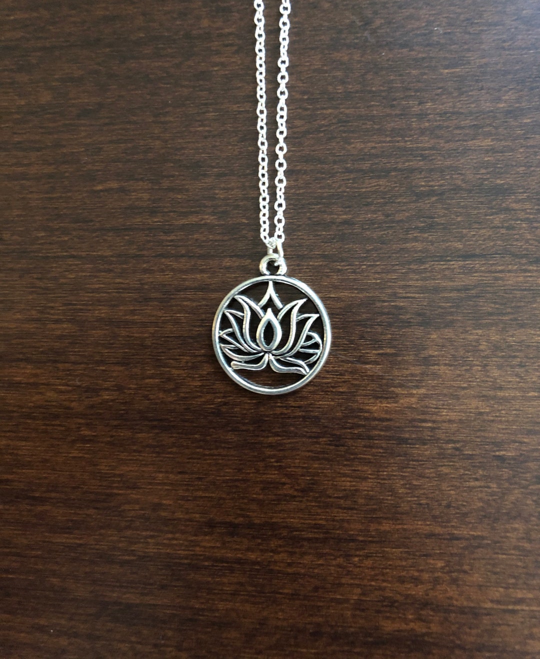Silver Lotus Necklace, Lotus Flower, Lotus Necklace, Necklace Lotus ...