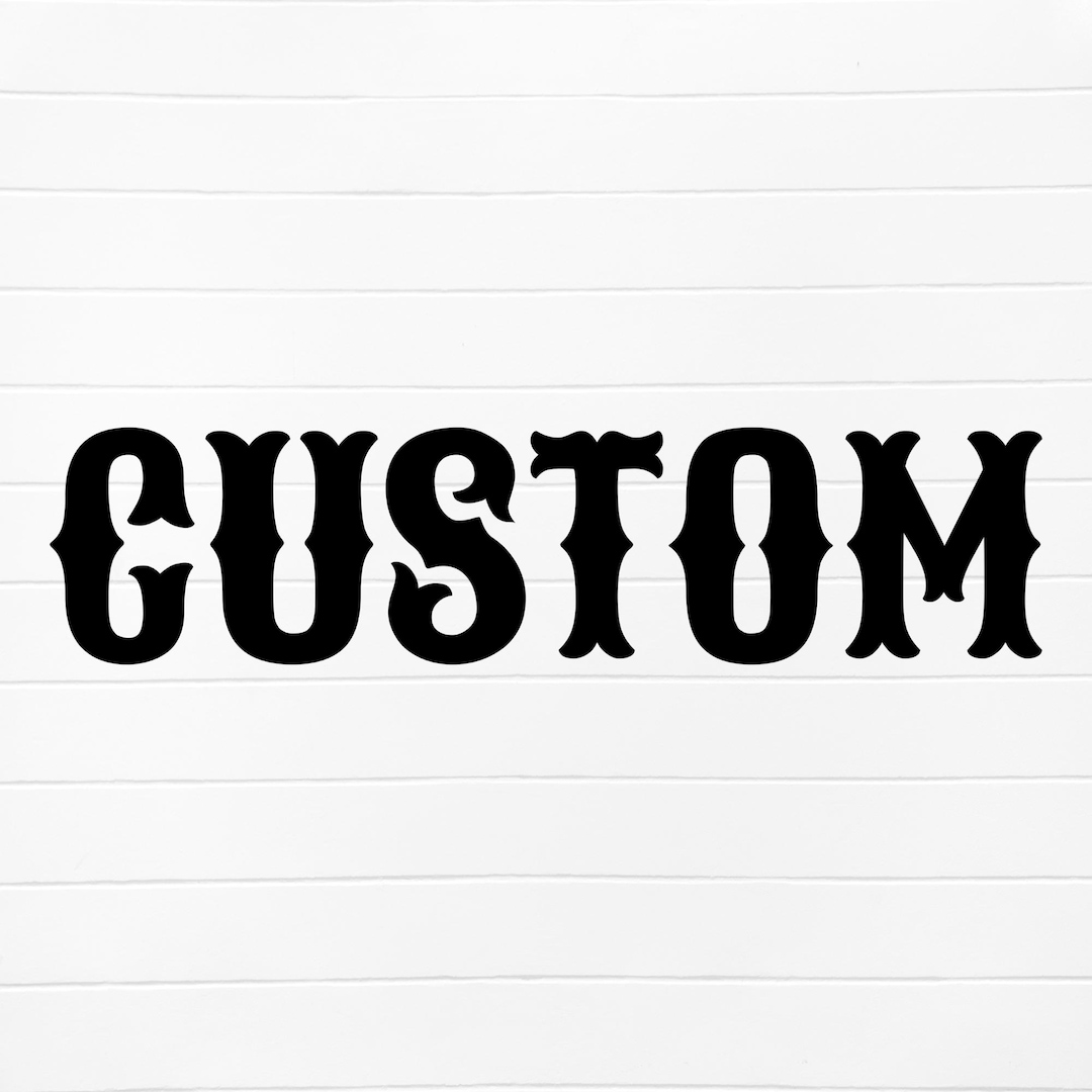 Custom Typography Digital Print Western, Custom Text Svg Files, Custom ...