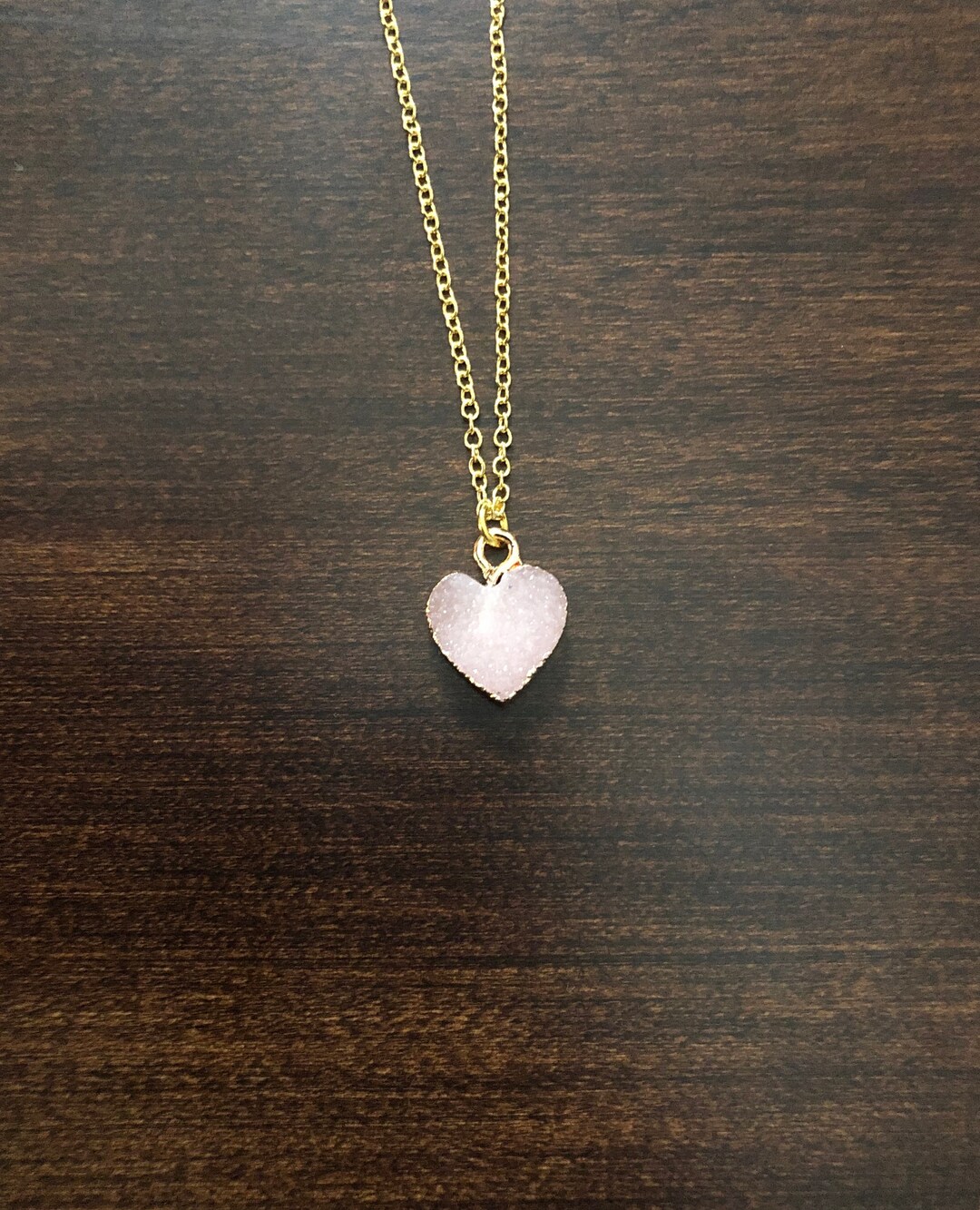 Pink Heart, Pink Heart Necklace, Girlfriend Gift, Girlfriend Necklace ...