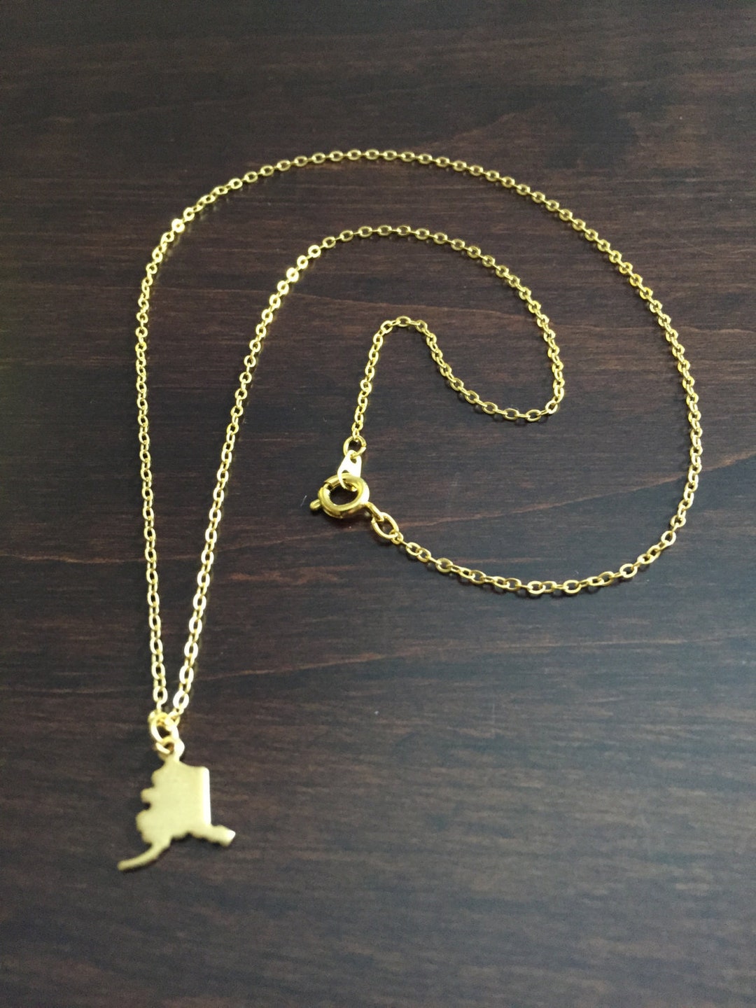 Alaska Necklace, Necklace Alaska, Gold Alaska Necklace, Alaska Jewelry ...