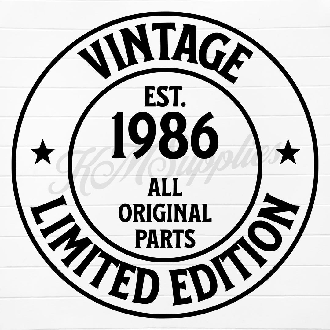 1986 Svg, 1986 Png, 1986 Clipart, 1986 Clip Art, Est 1986 Svg, Est 1986 ...