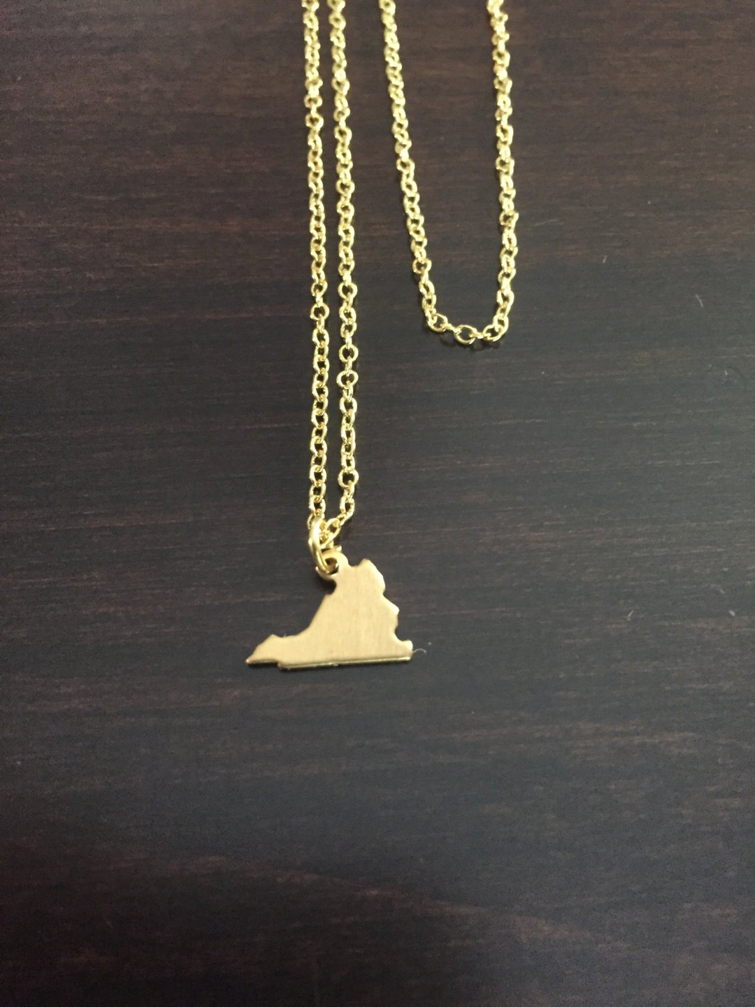 Virginia Necklace, Virginia, Gold Virginia Necklace, Virginia Jewelry ...