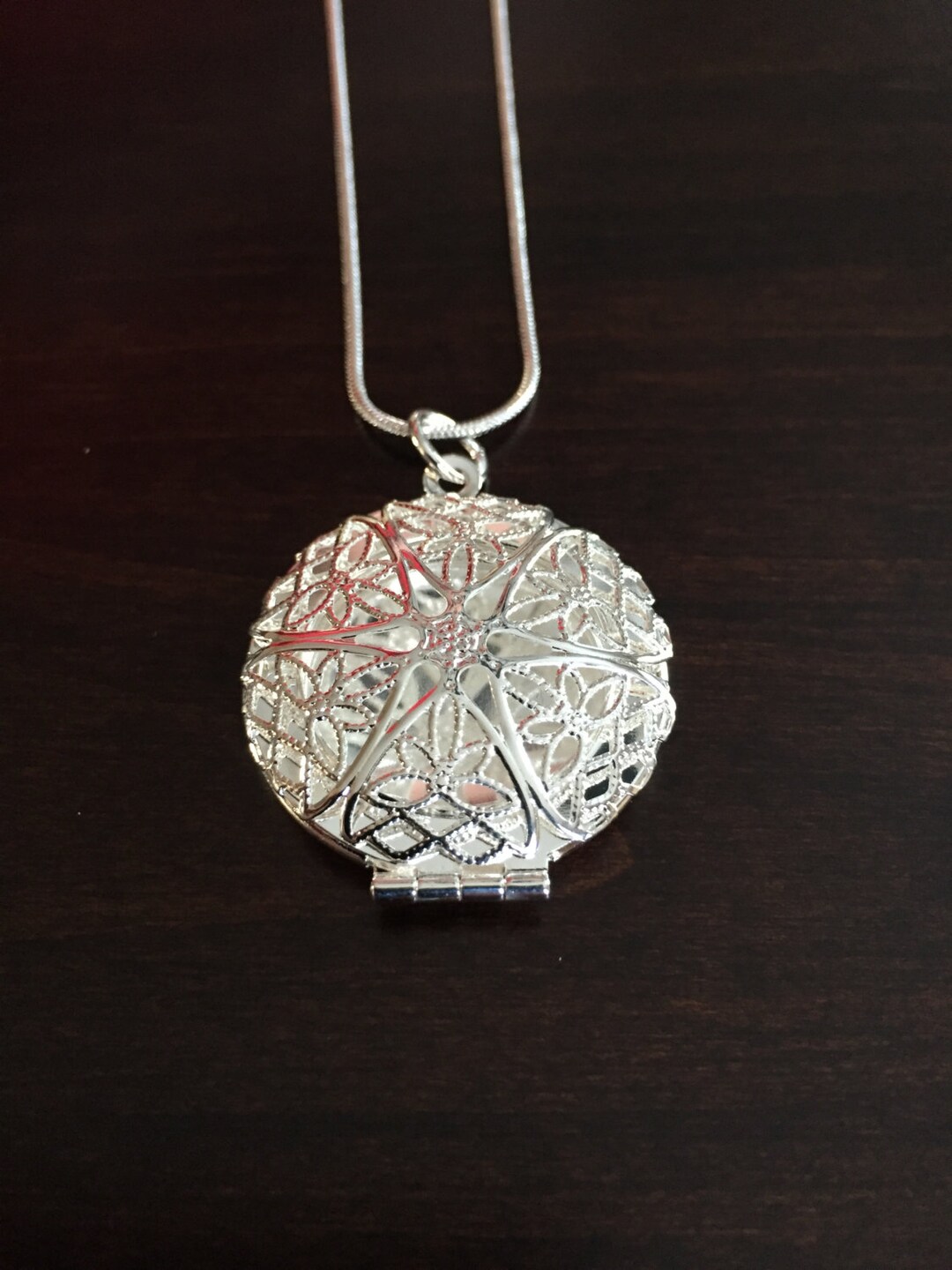 Silver Locket Necklace, Silver Locket, Locket, Locket Necklace, Locket ...