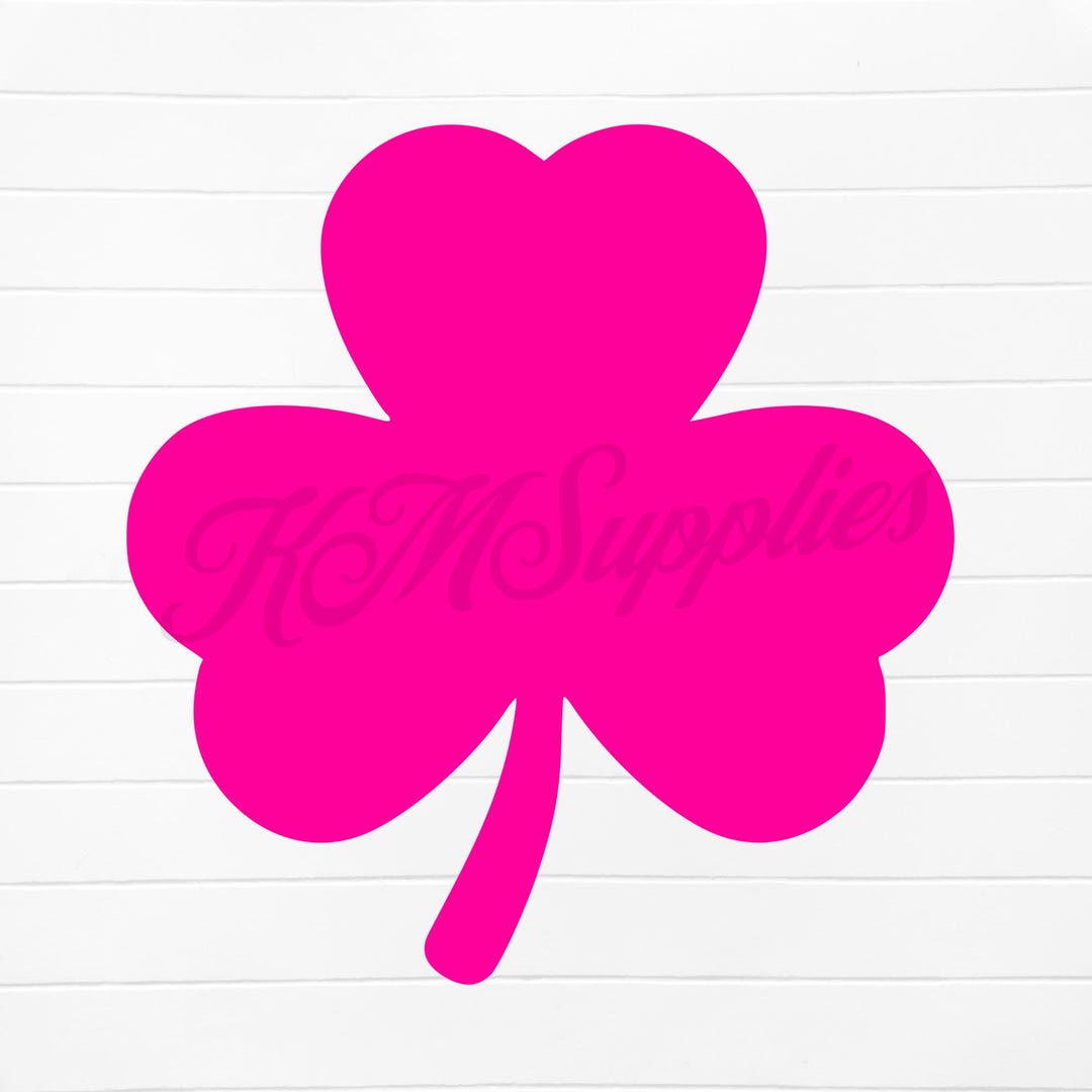 Pink Shamrock Png, Pink Clover Png, Girl Shamrock Svg, Girl Clover Png ...