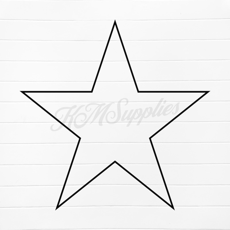 Simple Star Svg Files - Etsy