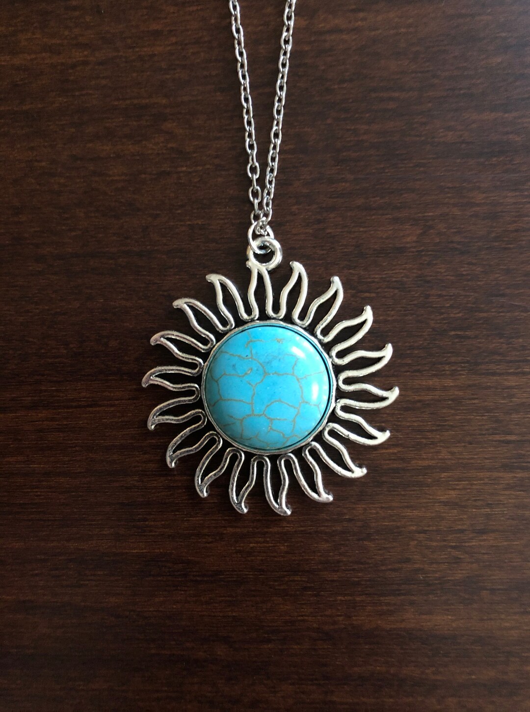 Turquoise Sun, Turquoise Sun Necklace, Turquoise Sun Pendant, Turquoise ...