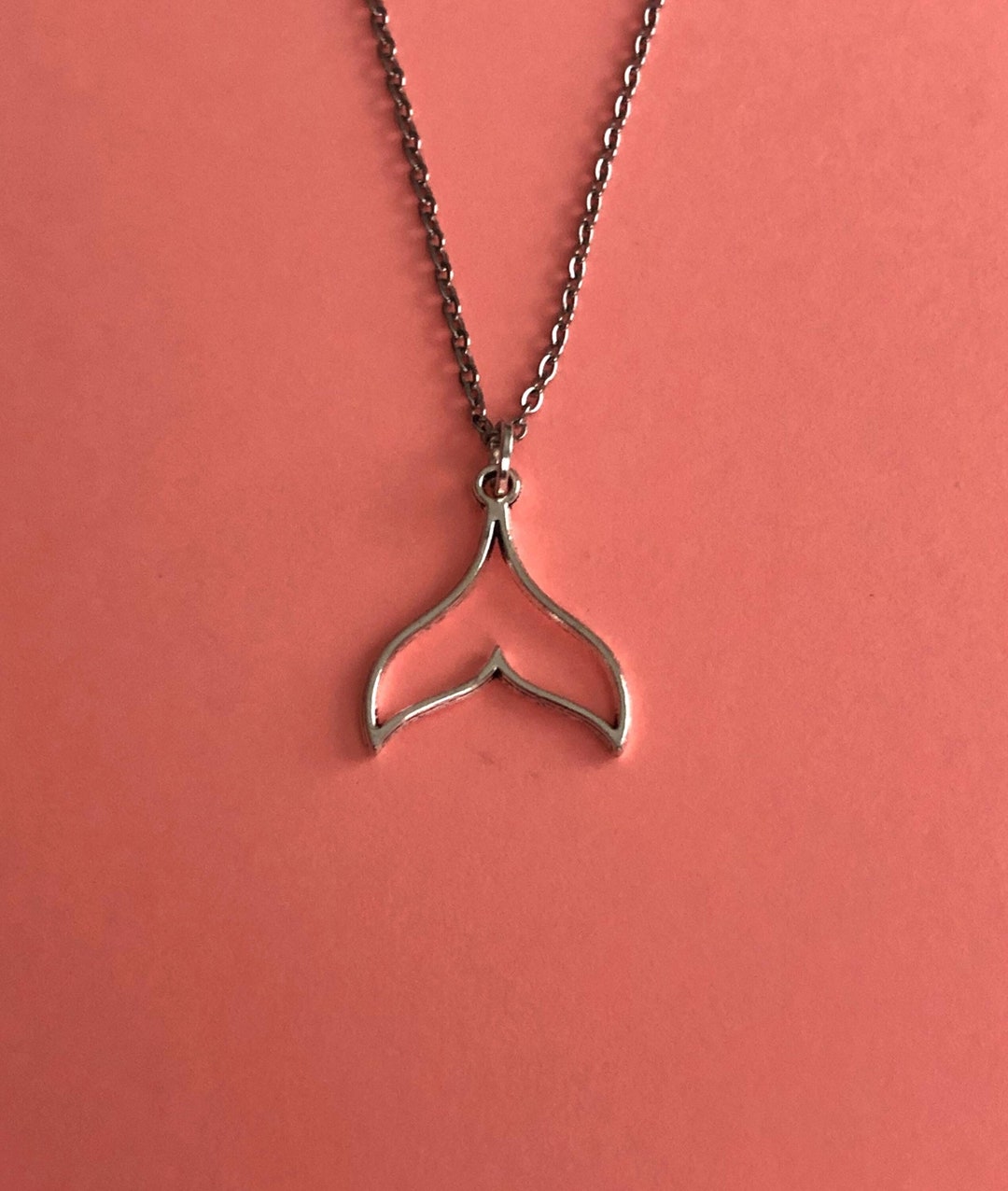 Whale Tail Necklace, Whale Tail, Silver Whale Tail, Whale Tale Necklace ...