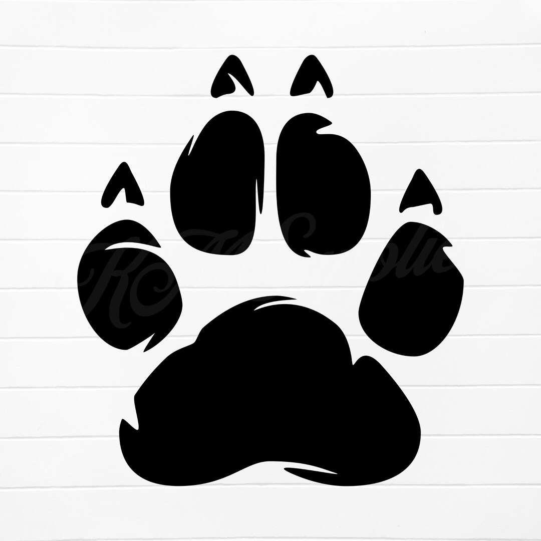 Tiger Paw Svg, Tiger Paw Png, Tiger Paw Outline Svg, Tiger Paw Digital ...