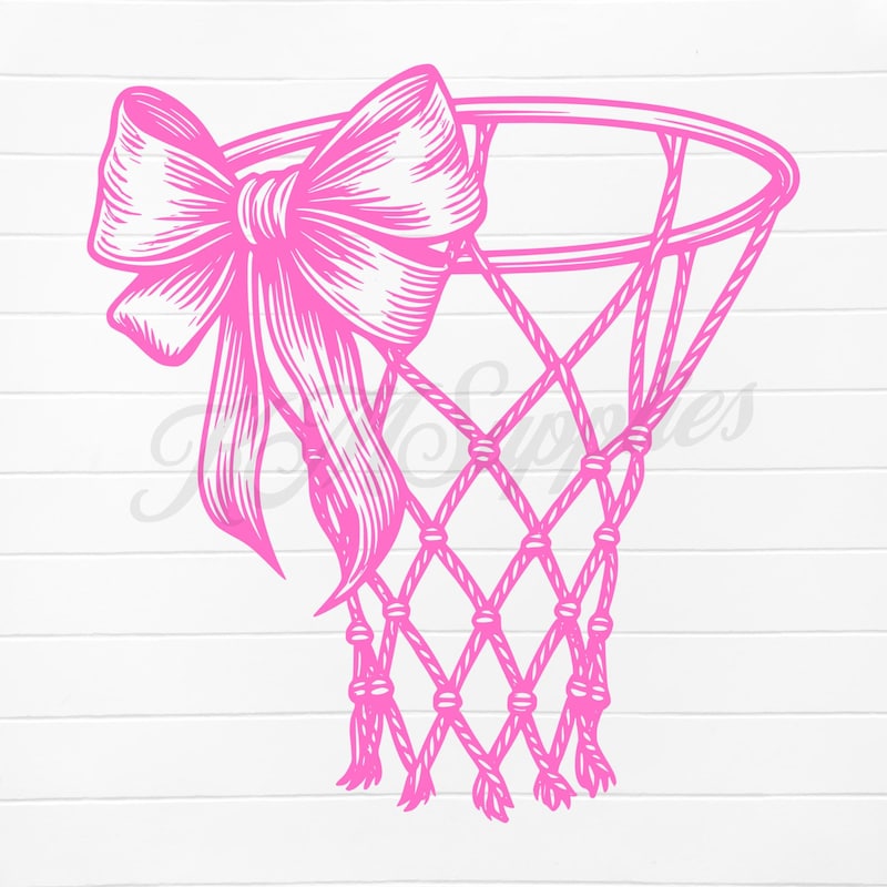 Pink Basketball Bow Png - Etsy