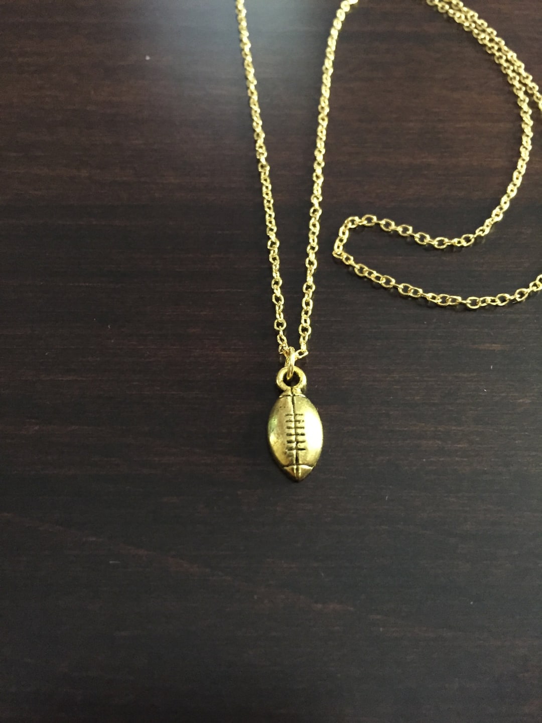Football Necklace, Football, Gold Football Necklace, Football Jewelry ...