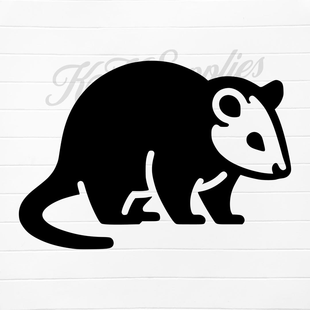 Possum Svg Files, Opossum Png Cute, Possum Clip Art, Opossum Digital ...