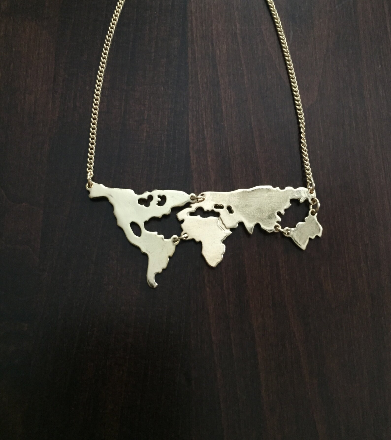 World Map Necklace World Necklace World Jewelry World Map | Etsy