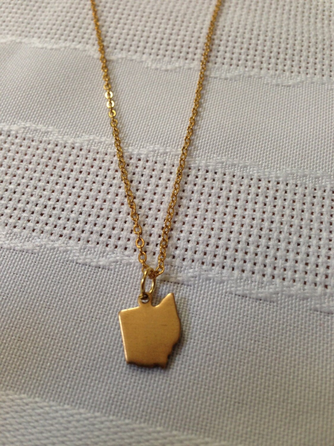 Ohio Necklace, Ohio, Ohio Gifts, Ohio Girl, Gold Ohio Necklace, Ohio ...