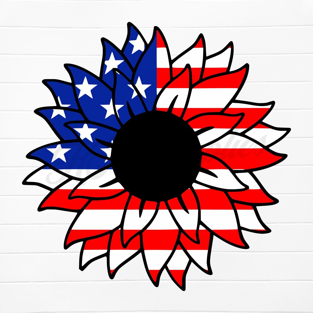 Patriotic Sunflower, Patriotic Sunflower Png, Patriotic Sunflower Svg ...