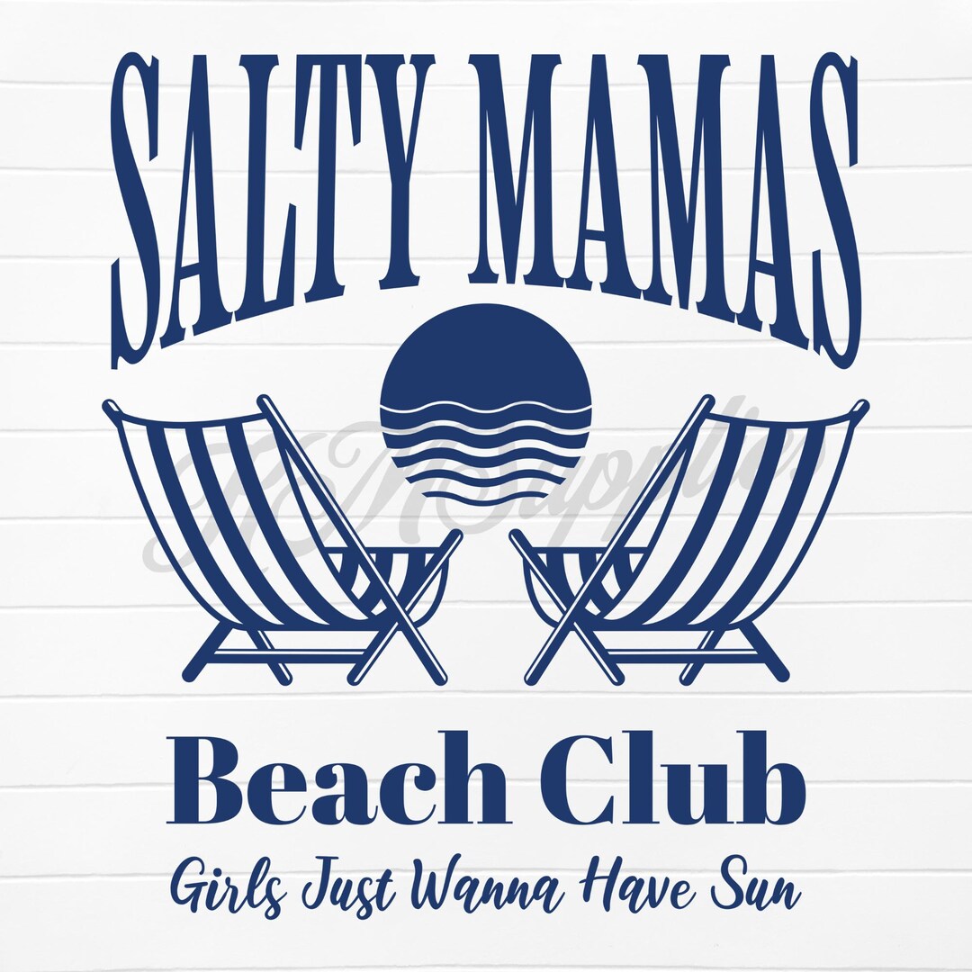 Retro Salty Mama Summer Beach Club, Salty Mama Png, Salty Moms Beach ...