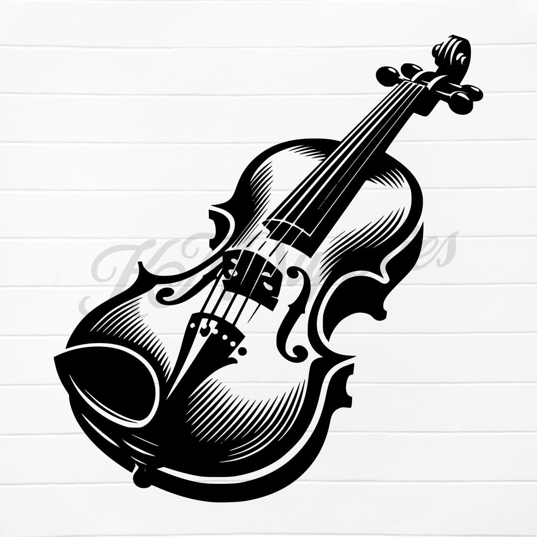 Silhouette Music Violin Svg, Violin Svg File, Violin Png, Violin ...