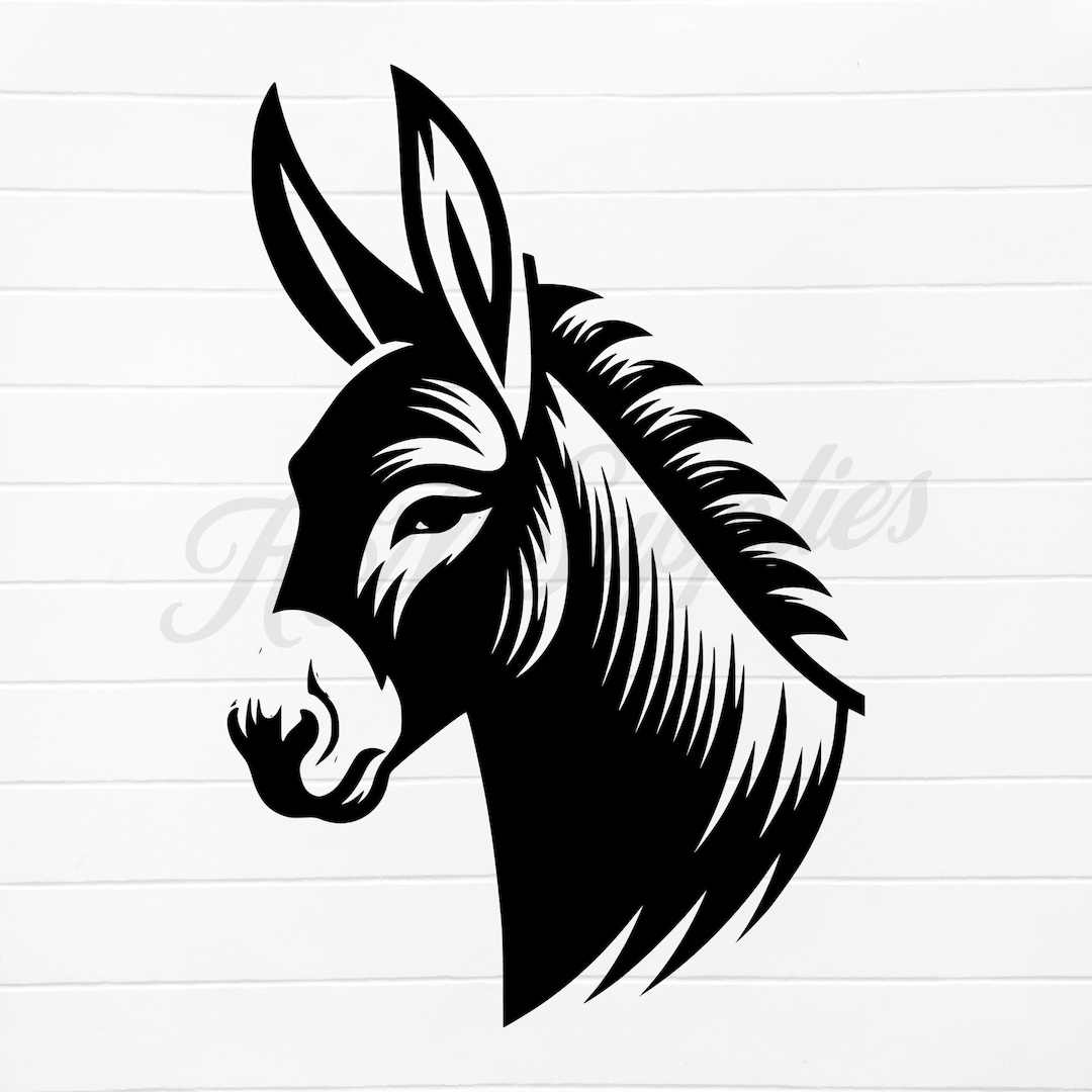 Donkey Head Svg, Donkey Face Svg, Donkey Face Png, Donkey Svg Files ...