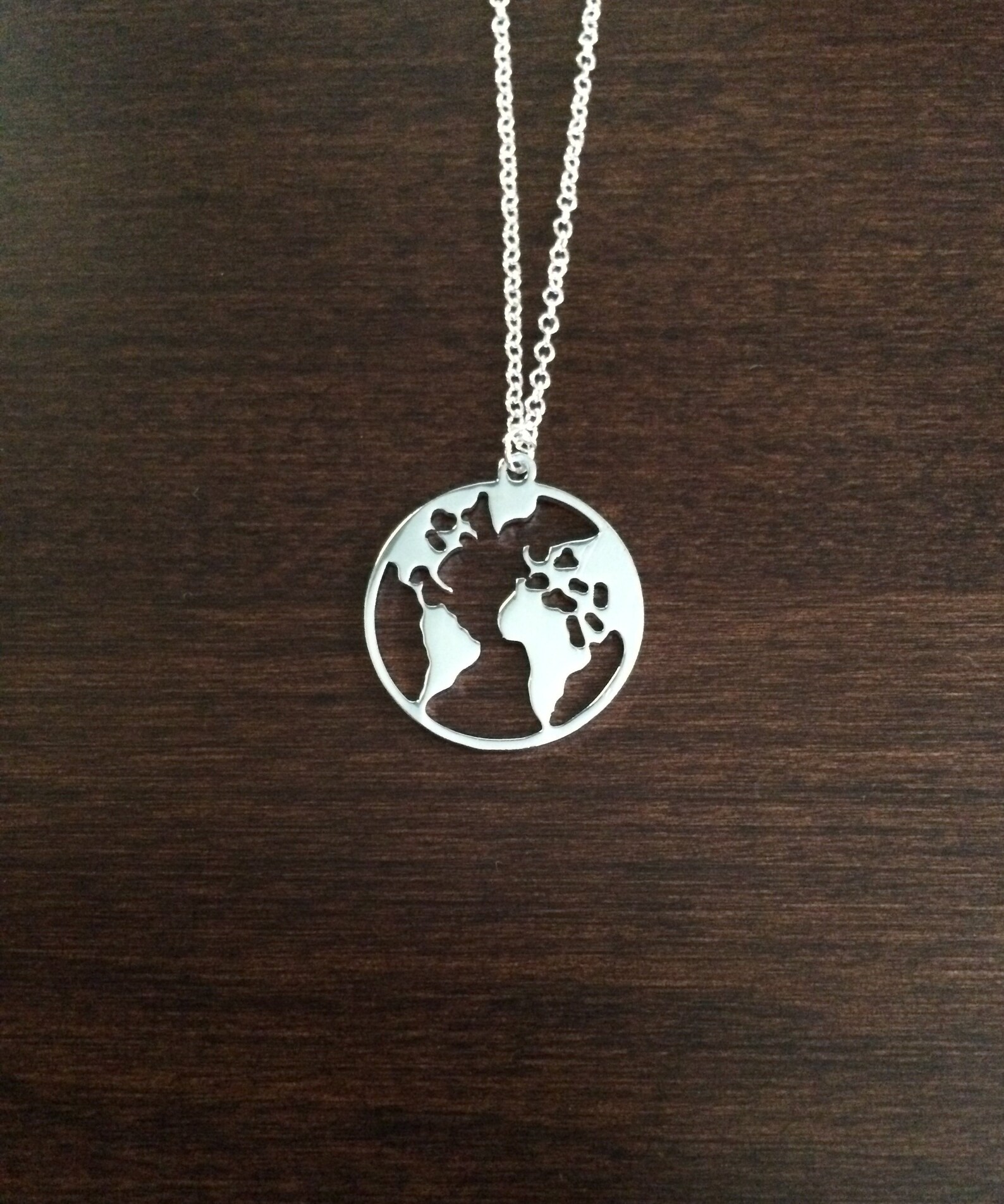 World Map Necklace World Necklace World Jewelry World Map | Etsy