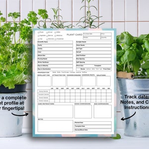Printable Plant Card: Keep Track of Planting Info, Pests, Diseases ...