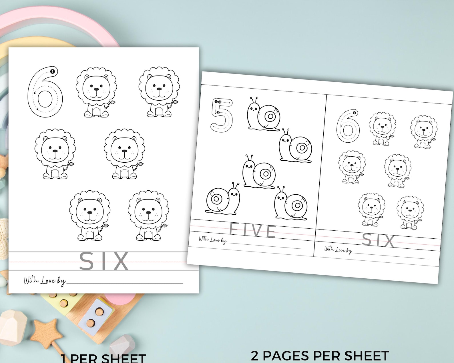 Baby Shower Activity Book, Animal 123 Counting Book, Printable ABC ...