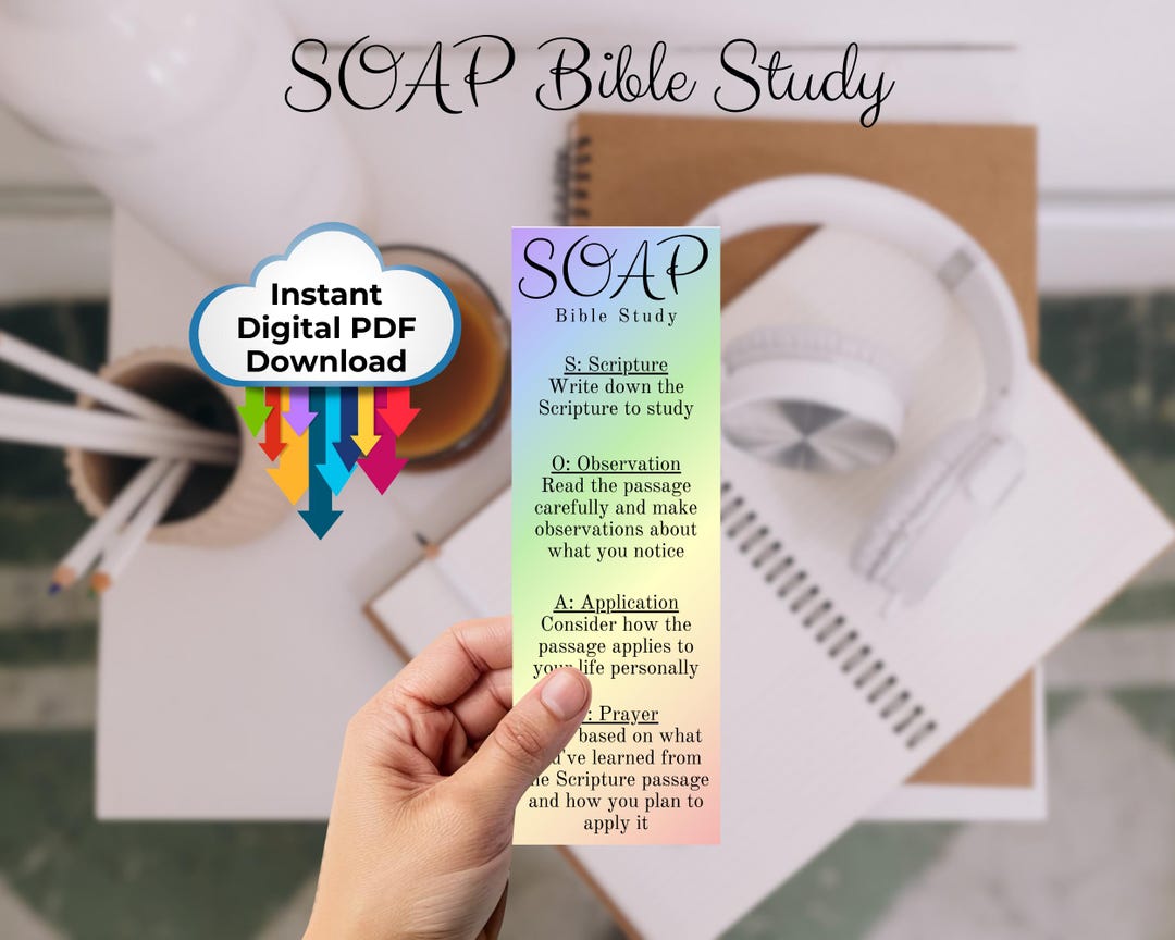 SOAP Bible Study Method Bookmark - Guided Bible Study - Christian ...