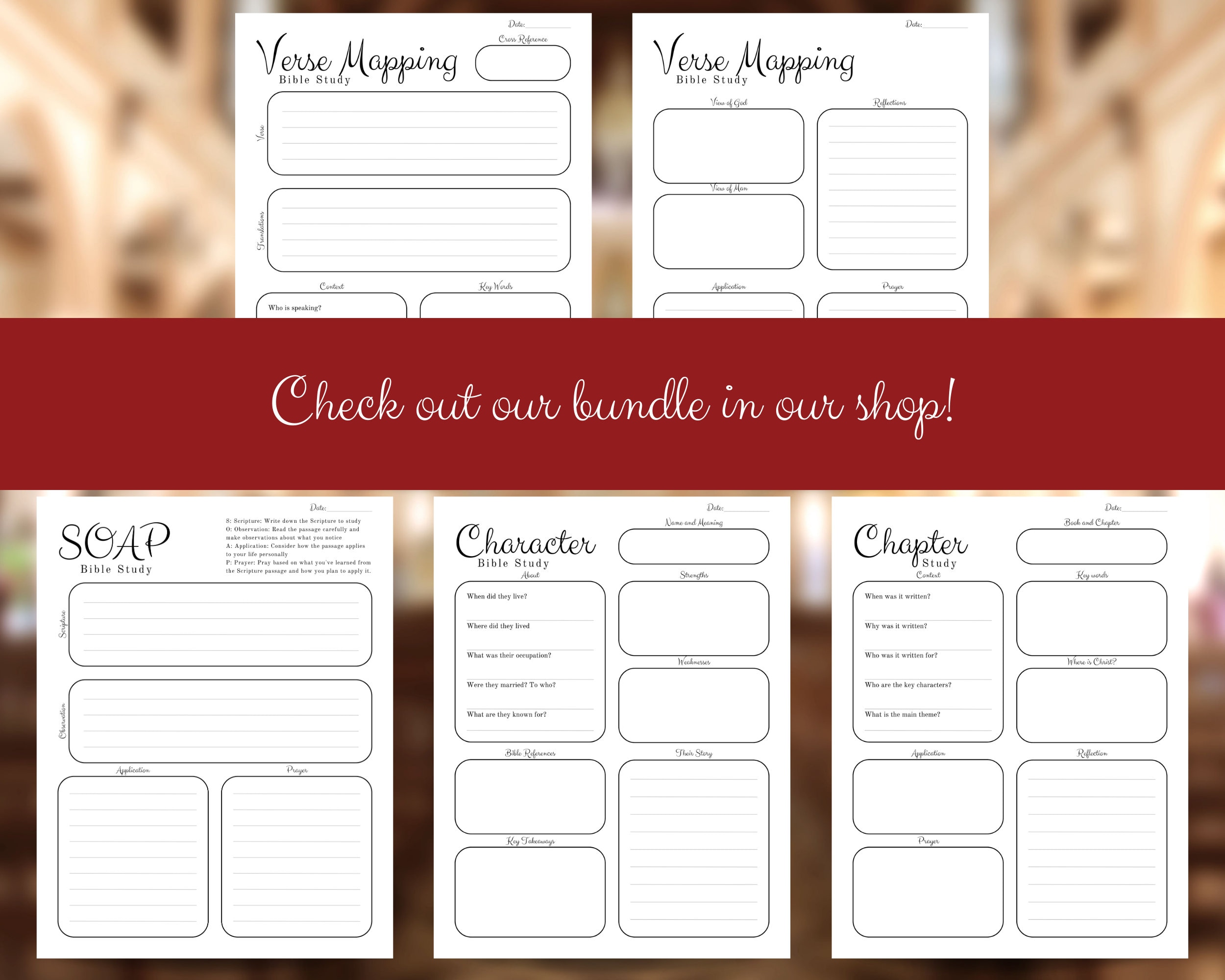 Bible Study Verse Mapping PDF Christian Workbook Scripture Study Guide ...