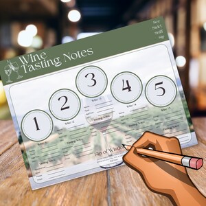 Wine Tasting Mat - Printable PDF for Wine Lovers - Rate Wines for ...