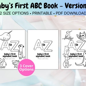 ABC Baby Shower Coloring Book - Animal Alphabet Coloring Pages - Baby ...