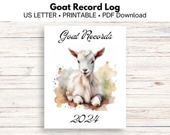 Goat Doe Health & Breeding Record Instant Download Organizer Printable ...