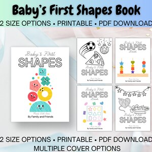 Shapes Baby Shower Coloring Book - Game and Keepsake! US Letter Paper ...