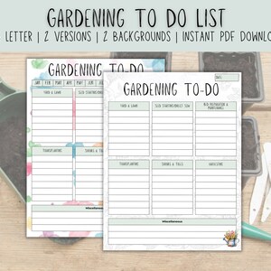 Garden Printable To-do List - Garden Monthly Checklist - Stay Organized ...