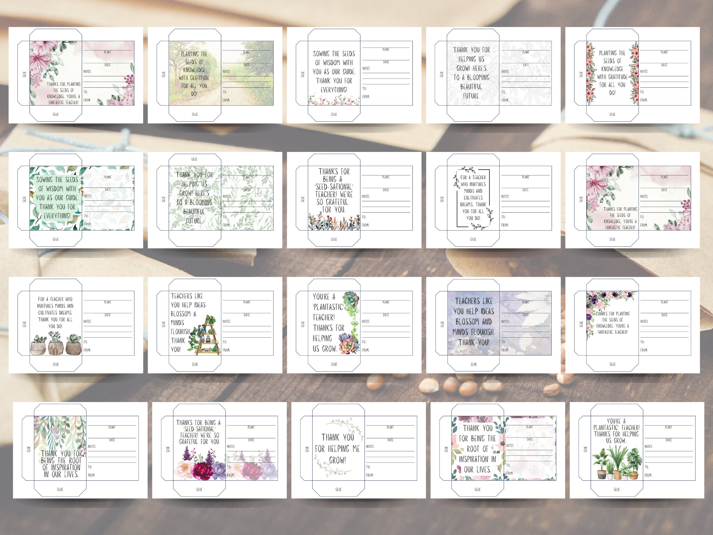 End of Year Teacher Gift - Seed Packet Digital Print - Classroom ...