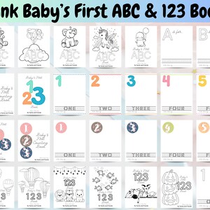 ULTIMATE BUNDLE: ABC Baby Shower Coloring Book, 123, Shapes, Colors ...