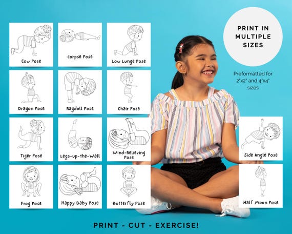 Little Renegades Mindful Kids Cards For Kids: Yoga Poses Posters And ...