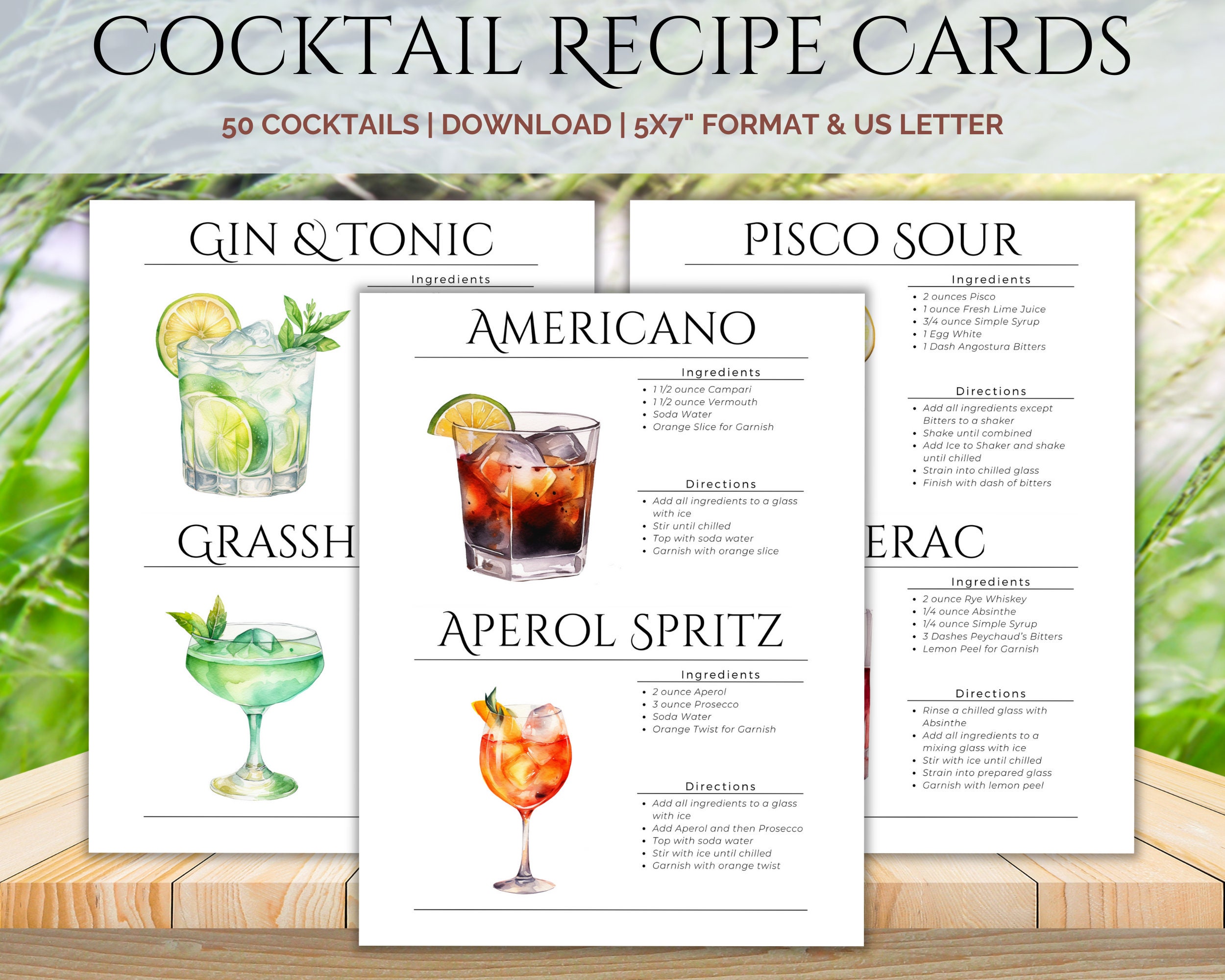 Cocktail Recipe Cards for Aspiring Mixologists - Patriotic - Classic ...