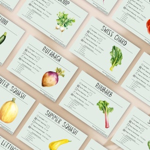 Vegetable Plant Cards With Planting Information - 5x7" Download - Sun ...