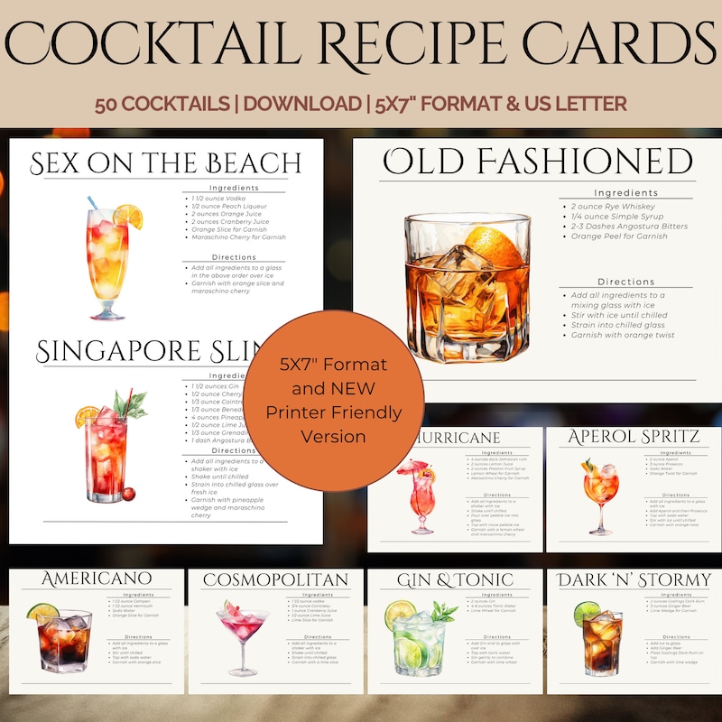 Drinks With the Most Cards - Etsy