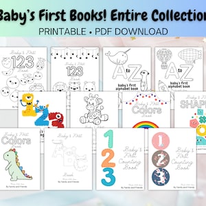 ULTIMATE BUNDLE: ABC Baby Shower Coloring Book, 123, Shapes, Colors ...