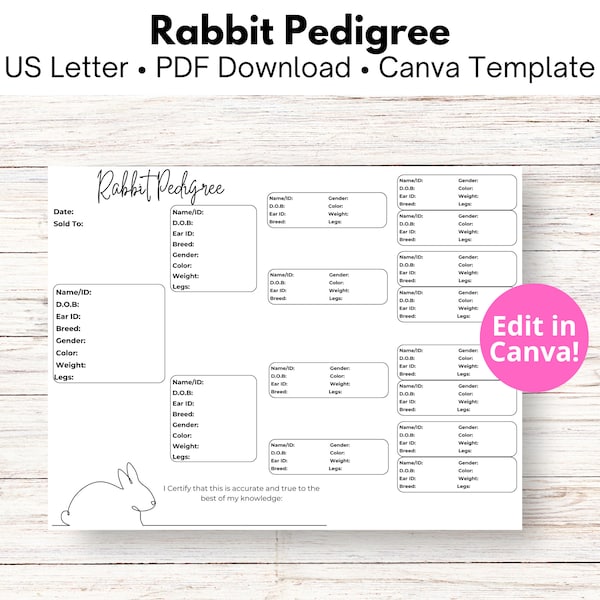 Pedigree Chart - Etsy