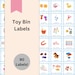 90 Toy Bin Storage Labels -4"x4"- Organize Kids Toys - Montessori ...