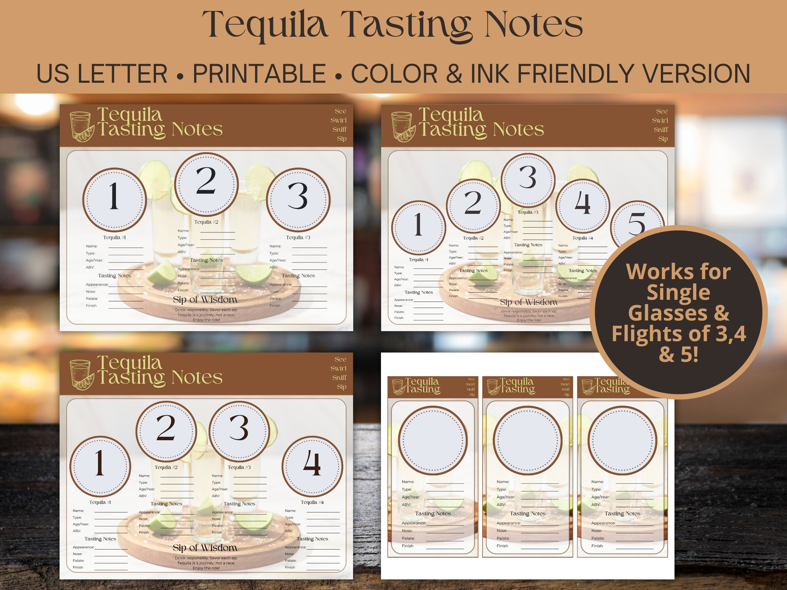 Tequila Tasting Mat - Printable PDF for Tequila Lovers - Rate Tequila ...