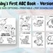ABC Baby Shower Coloring Book Animal Alphabet Coloring Pages Baby ...