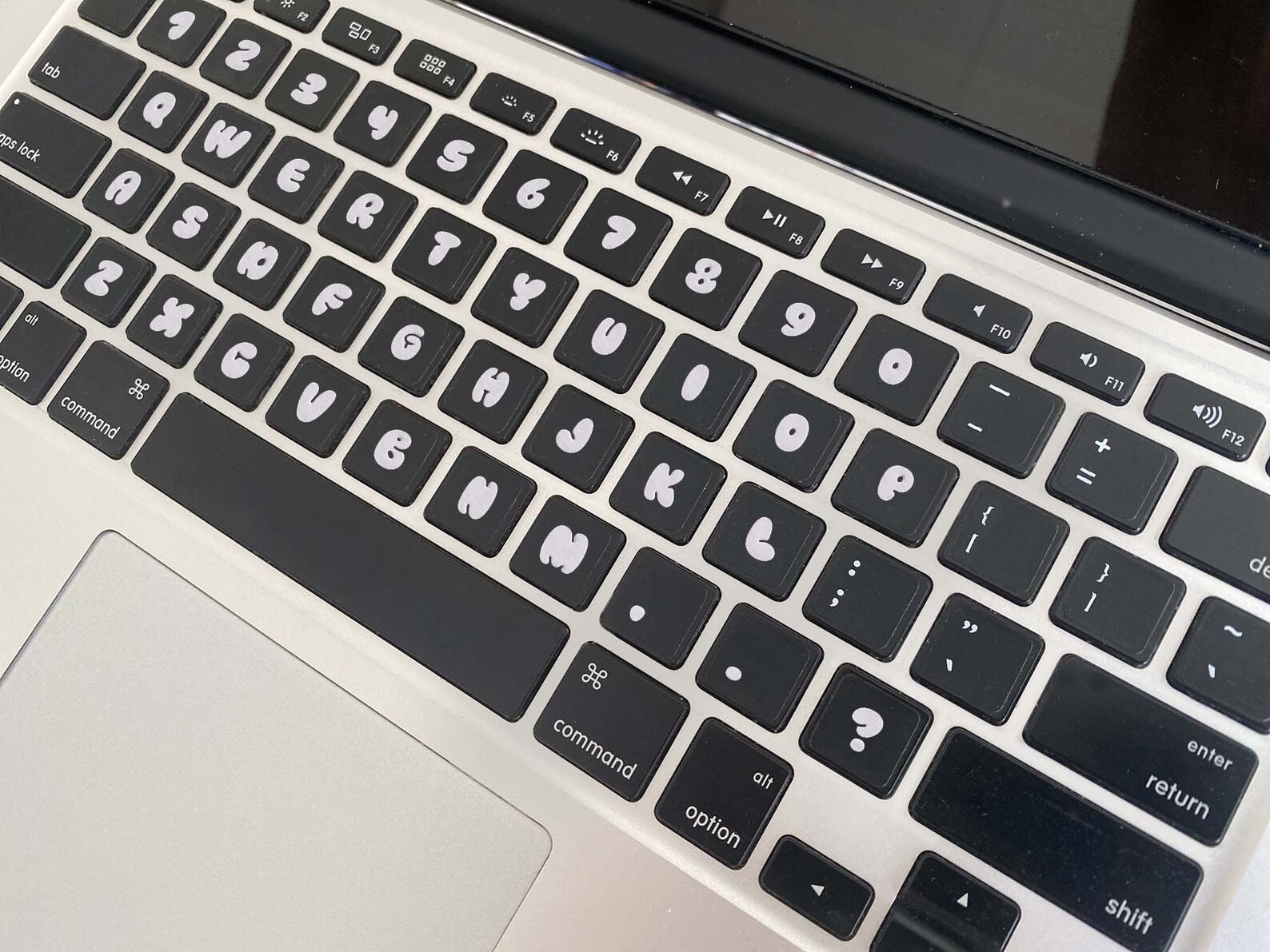 Keyboard Stickers for MacBook Laptop (bubble Typography Lettering) - Etsy