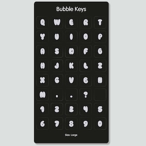 Keyboard Stickers for MacBook Laptop (bubble Typography Lettering) - Etsy