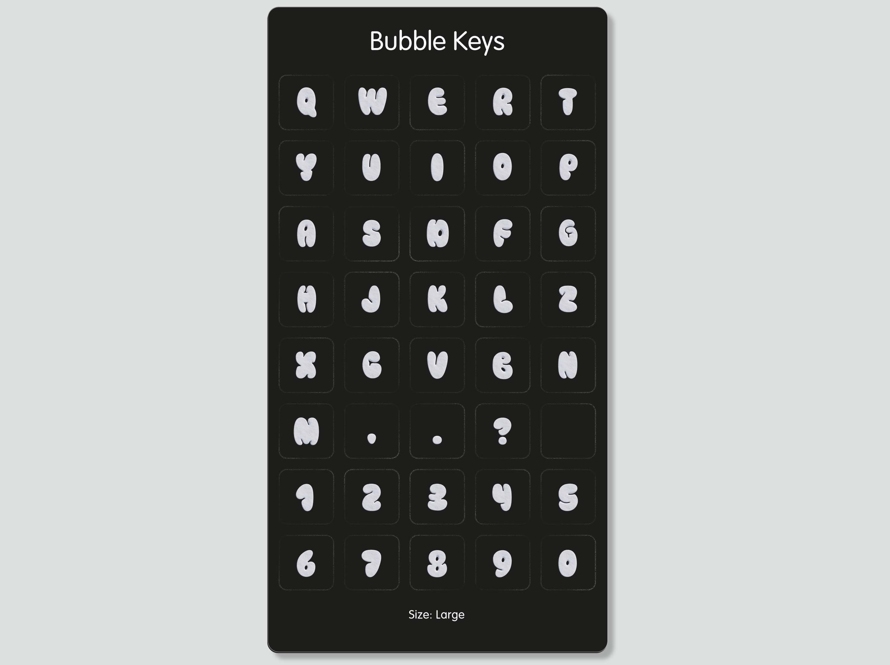 Keyboard Stickers for MacBook Laptop (bubble Typography Lettering) - Etsy