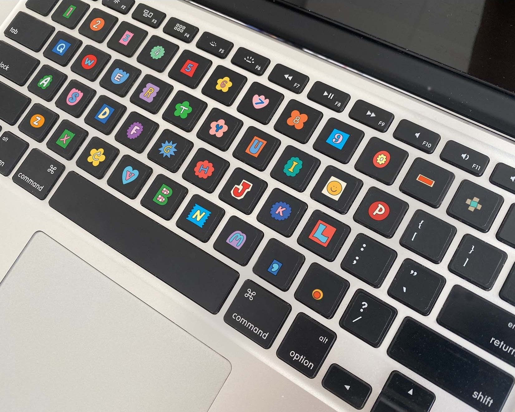 Keyboard Stickers for MacBook Laptop (vibrant Lettering) - Etsy