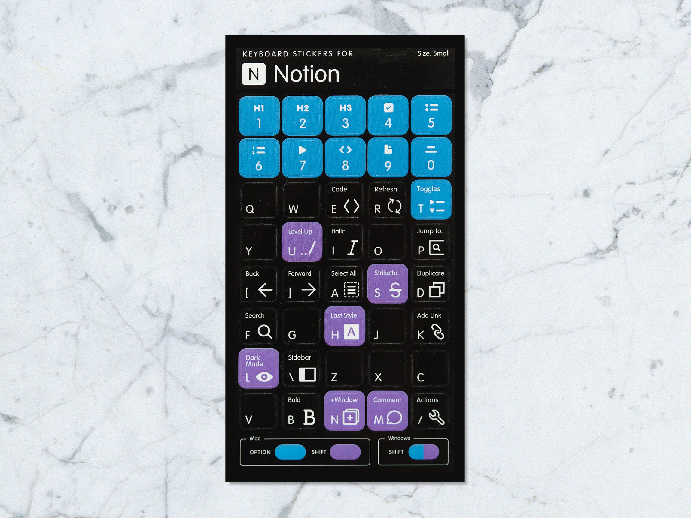 Notion Keyboard Stickers With App Shortcuts - Etsy