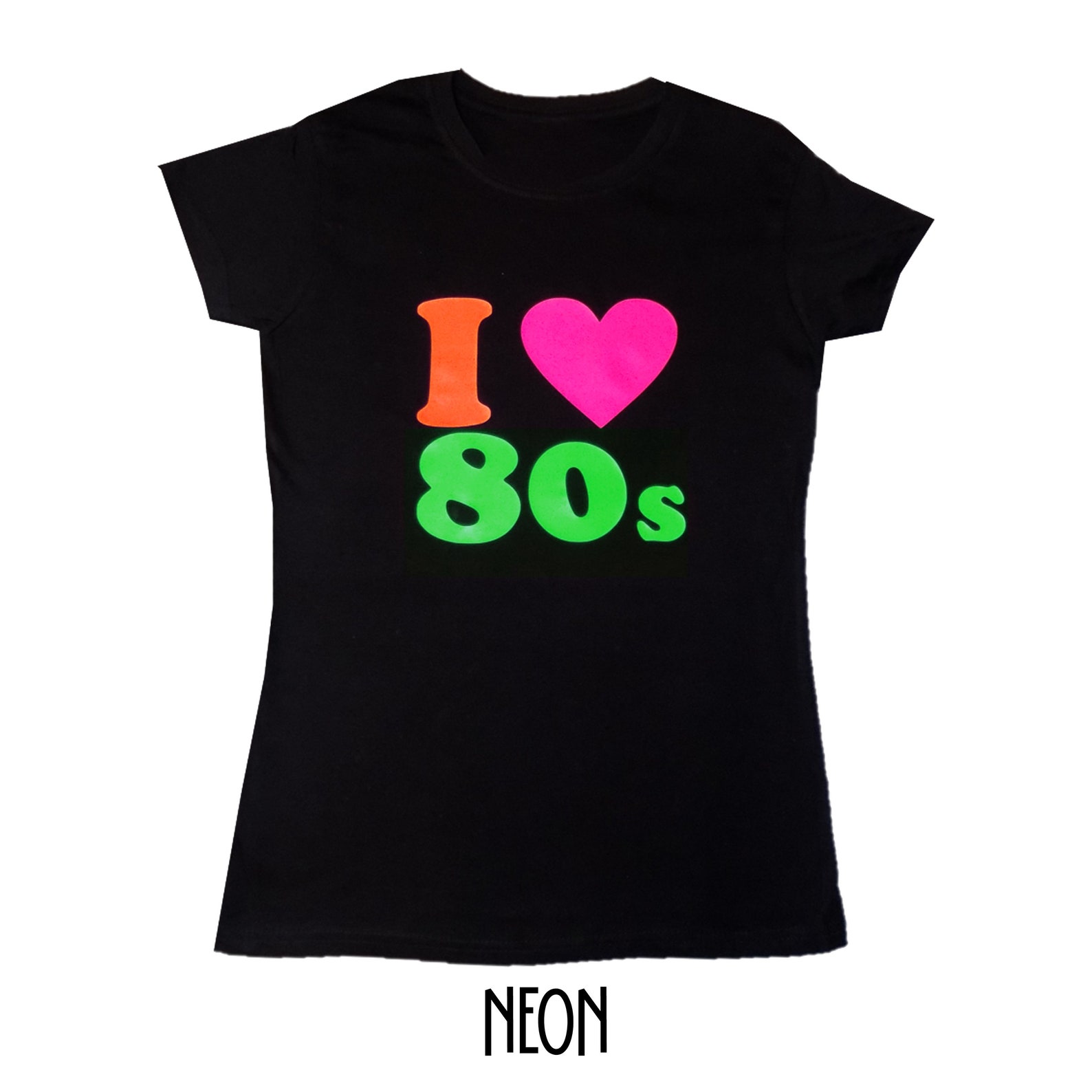 Neon Pink Tutu Skirt 80's Fancy Dress I Love T-shirt Set Leg Warmers ...