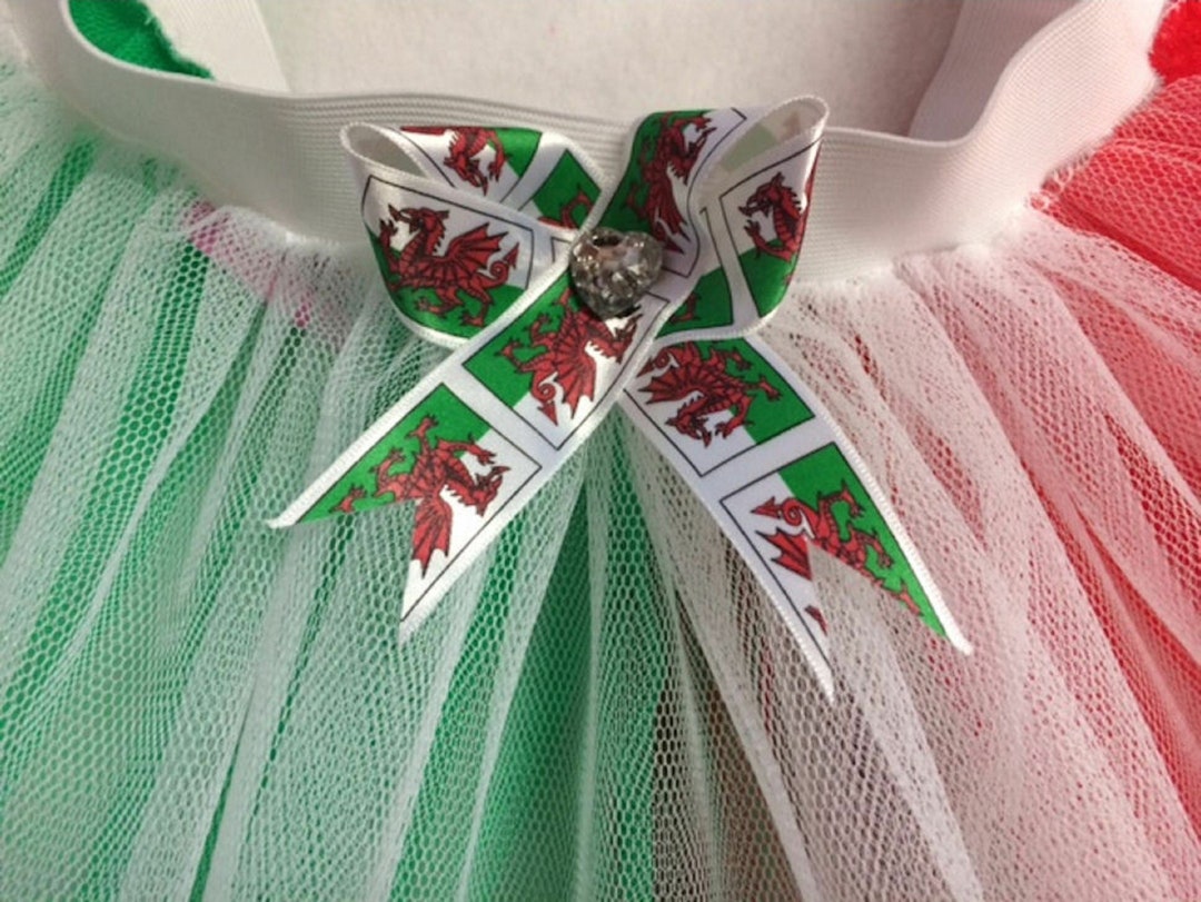 Tutu Skirt St Davids Day Welsh Dragon Green Red White Fancy Dress Hen ...